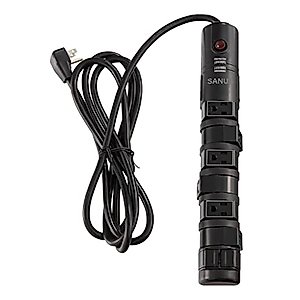 SANUS Surge Protected Power Strip with 6 Rotating and 2 Fixed outlets