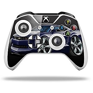 WraptorSkinz Decal Vinyl Skin Wrap compatible with XBOX One S/X Controller - 2010 Camaro RS Blue Dark (CONTROLLER NOT INCLUDED)