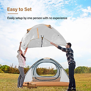 BISINNA 2 Person Camping Tent Lightweight Backpacking Tent Waterproof Windproof Two Doors Easy Setup Double Layer Outdoor Tents for Family Camping Hunting Hiking Mountaineering Travel