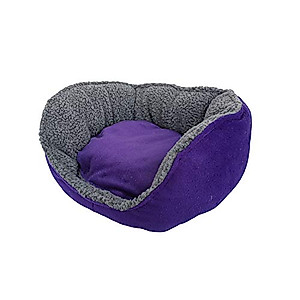 PAWSINSIDE Guinea Pig Warm Fleece Bed Small Animal Winter Cuddle Mat Bed for Ferret Rat Hedgehog Chinchilla (Purple)