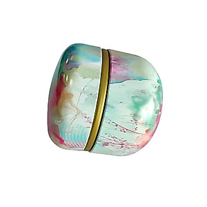 Topwon Body Powder Container with Powder Puff for Baby Women Talc Free Dusting Loose Powder Case Home Travel Powder Box (Colorful)