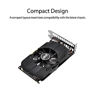 ASUS Phoenix AMD Radeon RX 550 Graphics Card (PCIe 3.0, 2GB GDDR5 Memory, HDMI, DisplayPort, DVI-D, FreeSync, IP5X Dust Resistant, Dual Ball Fan Bearings, Auto-Extreme, Compact Design)
