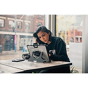 URBAN ARMOR GEAR UAG Designed for Microsoft Surface Pro 8 Case Plasma w/Hand Strap & Shoulder Strap Feather-Light Translucent Rugged Military Drop Tested Protective Cover Ice