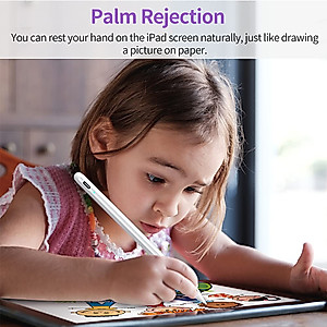 DRYMOKINI Stylus Pen 2nd Gen with Palm Rejection, Magnetic, High Precise Fine Tip Pencil for pple iPad 2018-2022 for iPad 6/7/8/9/10, iPad Air 3/4/5, iPad Mini 5/6, iPad Pro 11", iPad Pro 12.9"