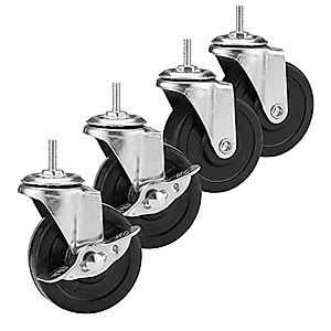 Caster Wheels,Shelf Casters,Set of 4, Shelving Wheels Replacement Wire Shelf Casters,Storage Shelf Casters for Shelf to Replace Wire Shelving  Leveling Feet - Fit Pusalxl Shelf