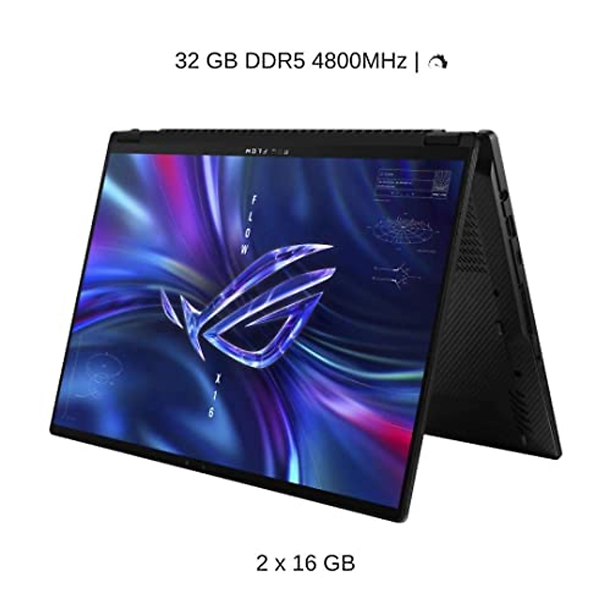 HIDevolution ASUS ROG Flow X16 GV601VI 16" WQXGA 240Hz Touch, 2.6 GHz i9-13900H, RTX 4070, 32 GB DDR5 RAM, 2 TB PCIe SSD, Windows 11 Pro