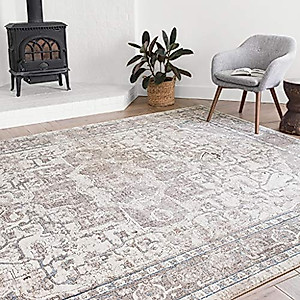 Loloi II Dante Collection DN-05 Ivory/Stone, Transitional Area Rug, 6'-7" x 9'-2"