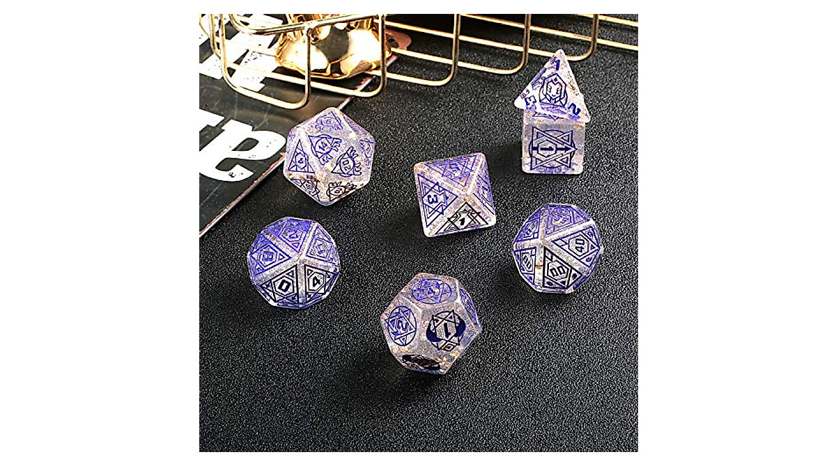 Giant DND Dice Set - 7 PCS Polyhedral with Box