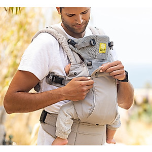 LÍLLÉbaby Complete All Seasons Ergonomic 6-in-1 Baby Carrier Newborn to Toddler - with Lumbar Support - for Children 7-45 Pounds - 360 Degree Baby Wearing - Inward & Outward Facing - Stone