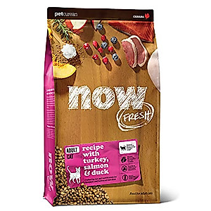 Now Fresh Dry Cat Food, Turkey, Salmon and Duck Recipe, 16 lbs - Grain Free Cat Food, Made with Real Meat and Fish
