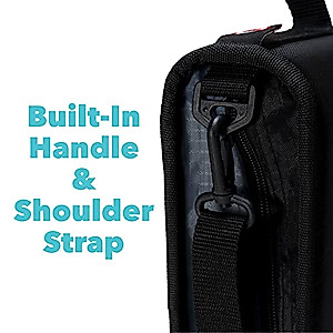 Case-it The King Sized Zip Tab Zipper Binder - 4 Inch D-Rings - 5 Subject File Folder - Multiple Pockets - 800 Sheet Capacity - Comes with Shoulder Strap - Purple D-186