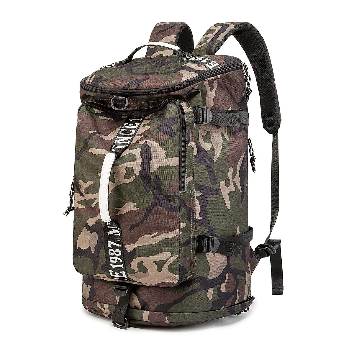 FUNYAGO Outdoor Waterproof Backpack Hiking, Fishing, Camping Large Capacity Multifunctional Backpack, Suitable for Both Men and Women (Camouflage)…