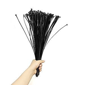 NewNewStar 14.6" 100Pack Heavy Duty Nylon Cable Zip Ties, 50 lb Test, 4.8mm Wide and 370mm Long (Black)