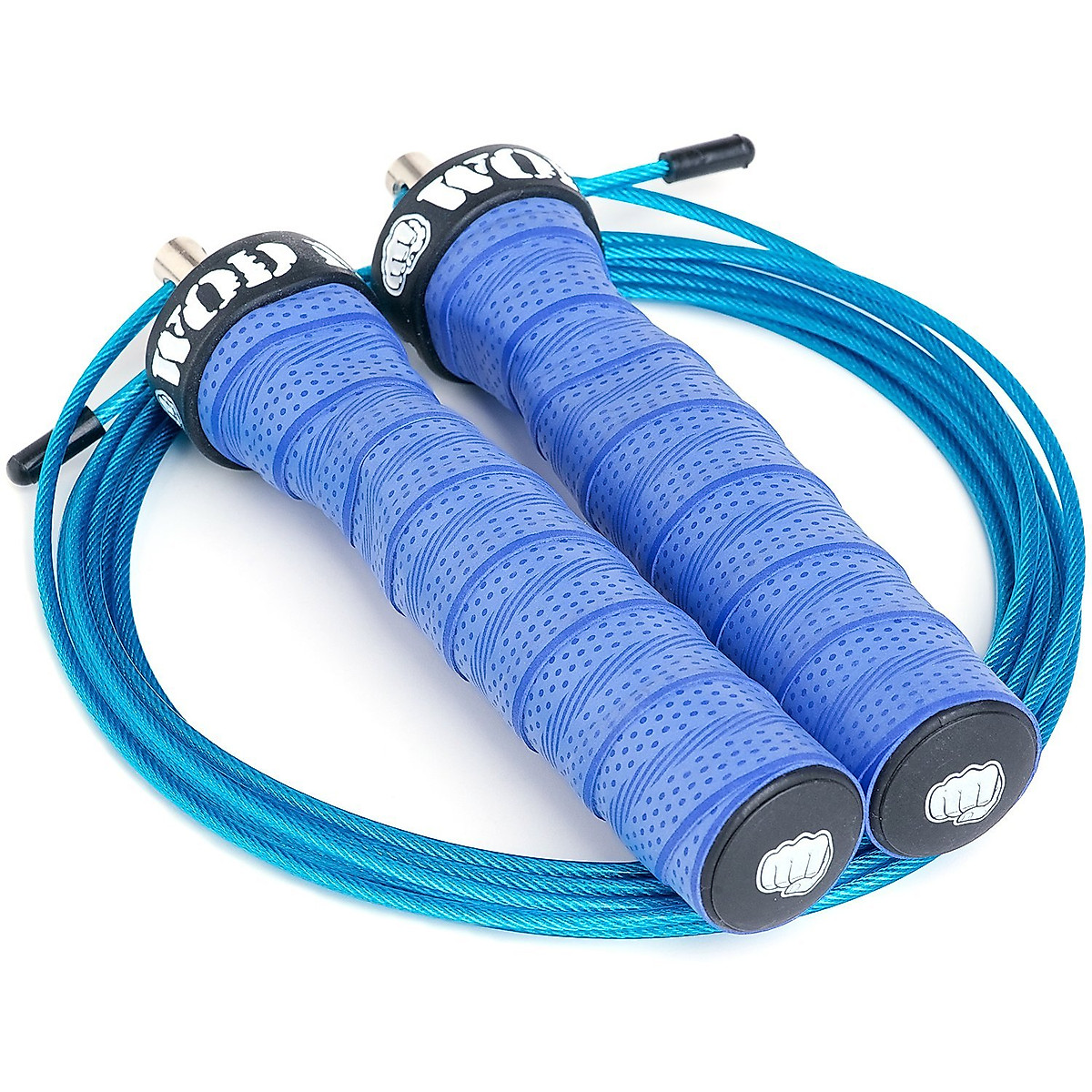 WOD Nation Attack Speed Jump Rope : Adjustable Jumping Ropes : Unique Two Cable Skipping Workout System : One Thick and One Light 11 Foot Cable : Perfect for Double Unders forHiit : Fits Men and Women