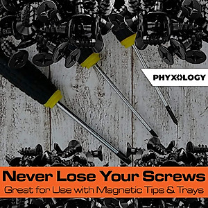 Durable #12 x 5/8" Black Phillips Head Screws 50 Pk. Versatile, Super Small, Coarse-Thread Coated Magnetic Steel Wood Screws Great for Indoor DIY Woodworking Projects, Furniture, and Handiwork