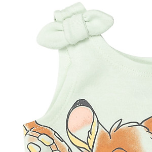 Disney Classics Bambi Newborn Baby Girls Cuddly Sleeveless Romper & Headband Green 3-6 Months
