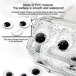 Aibus Pack of 200pcs Googly Eyes Craft Supplies: 0.47in (12mm) 0.49in (15mm), Black Wiggle Googly Eyes with Self-Adhesive