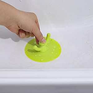 AKOAK 1 Pack Cute Human-Shaped Floor Drain Plug Household Kitchen Toilet Bathroom Shower Waterproof Silicone Sink Plug Bathtub Drain Plug Tool (Green)