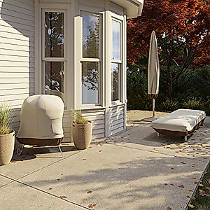 Amazon Basics Chaise Outdoor Patio Lounge Cover, Beige / Tan