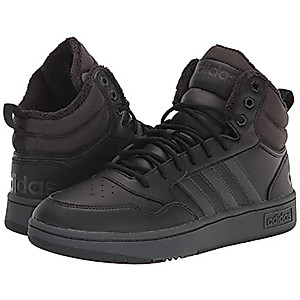 adidas Men's Hoops 3.0 Mid Basketball Shoe, Black/Carbon/White, 12