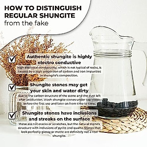 Karelian Heritage Raw Shungite Stones 2 lb for Water Purification & Filtering | Healing Raw Crystal with Antioxidant Properties | Certified Type 3 Natural Authentic Shungite Stones from Karelia SW08