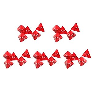 25 Pieces D4 Dice Cone Clear Transparent 4-Sided Dice Set Fit for Party Board Game Toys Dice