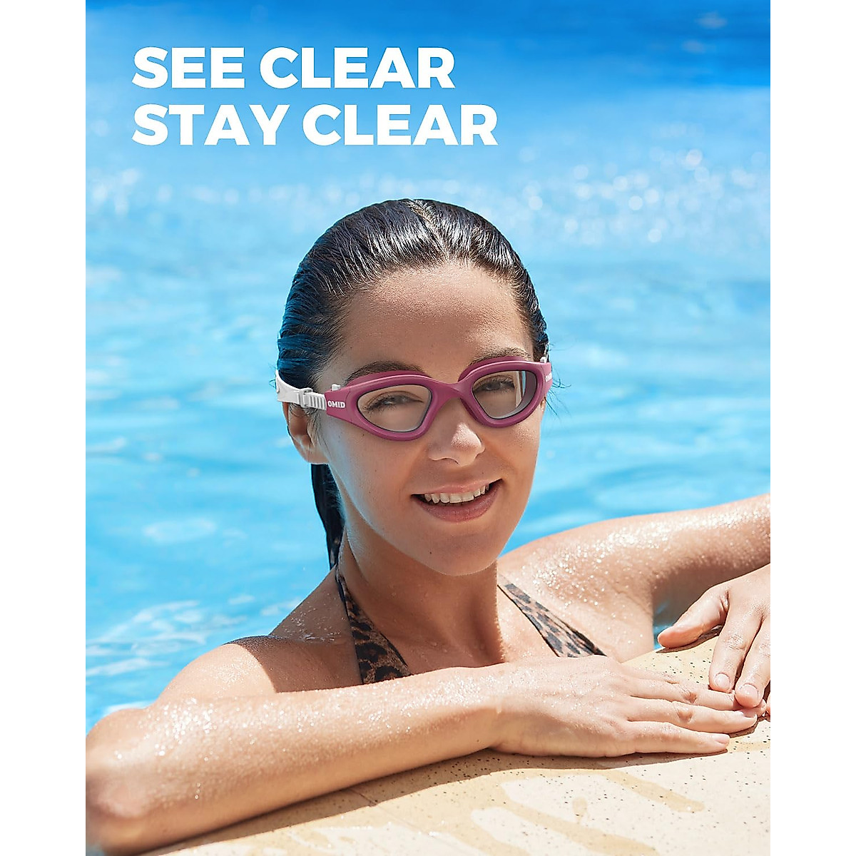 OMID Swim Goggles, P2 Lite Comfortable Anti-Fog Swimming Goggles for Men Women Adults Youth