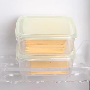 Morixkifu 4Pcs Sliced Cheese Container for Fridge, 650ml Plastic Clear Cheese Box for Fridge, Airtight Cheese Slice Holder, Food Storage Containers with Lids (4Pcs)