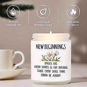 Afterprints Scented Candles - New Beginnings Gifts for Women, New Job/Promotion/Divorce/Break Up/Congratulations Gift, Candle Gifts for Coworker Best Friend Bestie Sister