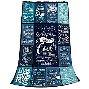 LGULDZ Birthday Gifts for Nephew from Aunt for Nephew from Aunt - Nephew Blanket Gifts from Auntie - Nephew Graduation Gifts Throw Blanket 50"x60"