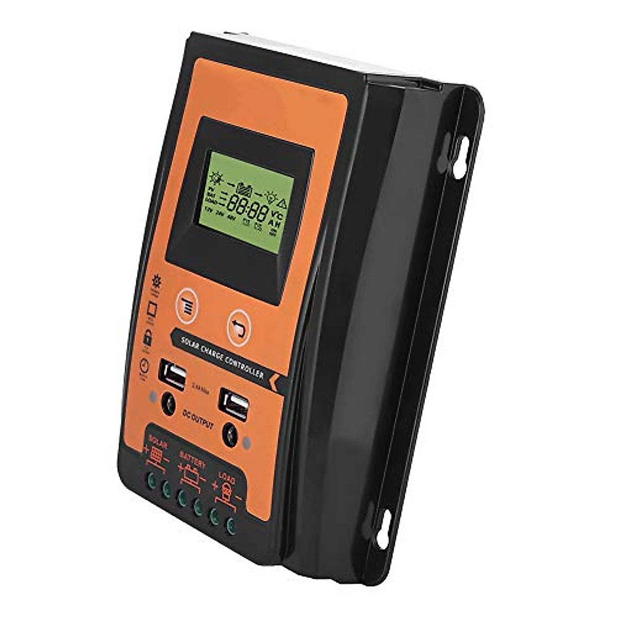 Delaman Solar Charge Controller, 30 Amp 12V/24V DC Input MPPT with LCD Display Solar Panel Regulator