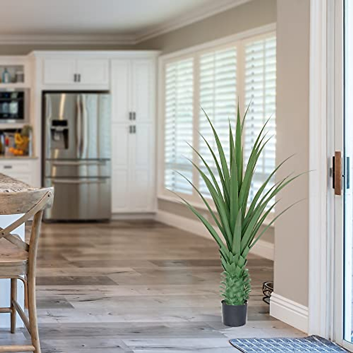 Softflame 48in Artificial Spiked Agave Plant Potted Plants, Artificial Plant with 30 Leaves, Perfect for Home Office Indoor Decoration