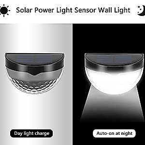 ZHUANYIYI 2 Pieces, Solar Step Lights, Courtyard Fence Stairs Landscape Lights, Home Garden Decoration Pavement Waterproof Lights, Light and Shadow Night Lights