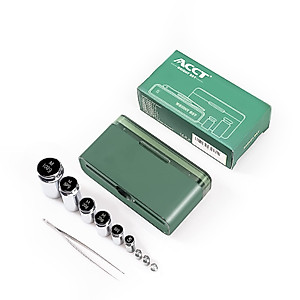 ACCT Calibration Weight, 1g 2g 5g 10g 20g 50g 100g Calibration Gram Scale Weight Set for Digital Scale Balance, Small Weights for Crafts,1 Piece Calibration Weight Tweezers(Silver)