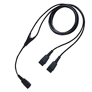 Jabra GN Style Splitter Y-Training Cord (Observation- Live/Mute Version), Compatible with Jabra, Liberation, GN Netcom Headsets - Quick Disconnect - for Coaching, Supervising, Training, Monitoring