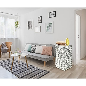 HIYAGON 75L Freestanding Laundry Basket,Large Collapsible Tall Clothes Hamper with Handles,Waterproof Toy Storage Bin for Boys and Girls,Baby Nursery(Arrows)