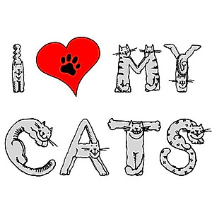 CafePress I Love My Cats/Heart Mug Ceramic Coffee Mug, Tea Cup 11 oz