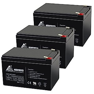 ExpertPower 3 Pack 12 Volt 12 Ah Rechargeable Battery || EXP12120 Size 3 Pack - 12V 12 AH
