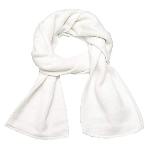 Gelante Men Classic Knit Winter Scarf Warm Double layer 2040B-White