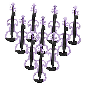 BESPORTBLE 10pcs Violin Ornaments Toy Musical Instrument Model Small House Violin Plastic Violin Model Decorative Violin Model Mini House Violin Mini Violin Adornment Violin Craft Purple Abs