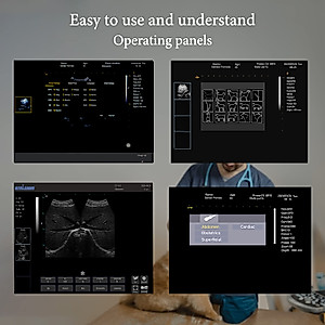 Veterinary B-Ultrasound Machine, Portable Laptop Scanner with 3.5 MHz Micro Convex ​Probe, with 5 Kinds of Pseudo Color and 12-Inch TFT Color Screen, for Cat Dog,Goat,Cow and Pig Pregnancy Tests