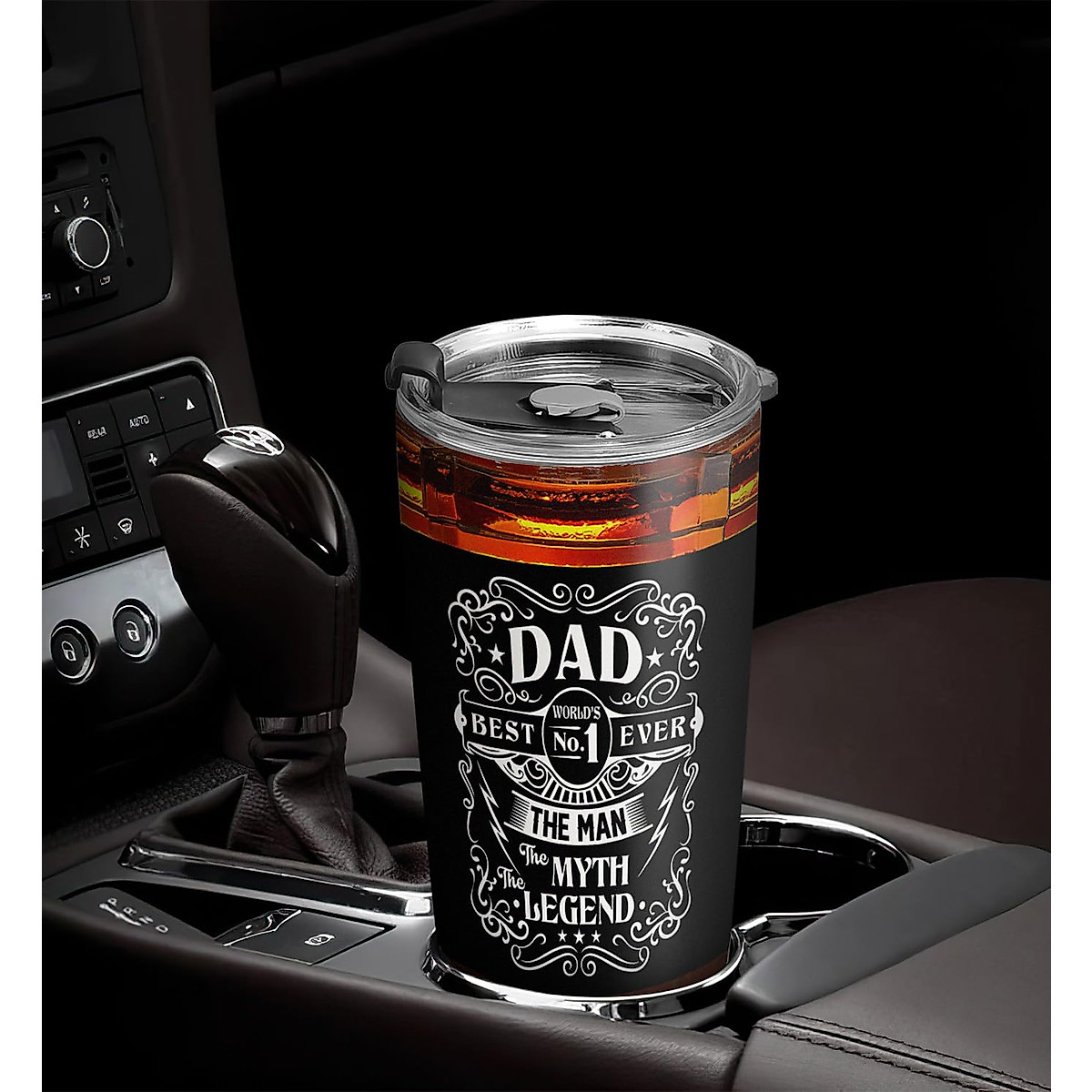 20oz Valentines Day Gifts for Him, Unique Birthday Gifts for Men, Dad, Son, Husband, Fathers Gifts, Father Man Myth Legend Dad Tumbler Cup, Travel Coffee Mug with Lid