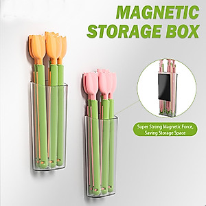 Magnetic Bag Clips Set of 10 Closing Cips for Bag – Funny Chip Clips for Food with Magnet Storage - Magnetic Chip Clips for Refrigerator, Cute Bag Clips - Bag Clips for Food Storage (Yellow&Orange)