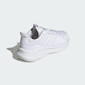 adidas Men's Alphaedge + Sneaker, White/White/Grey, 10.5