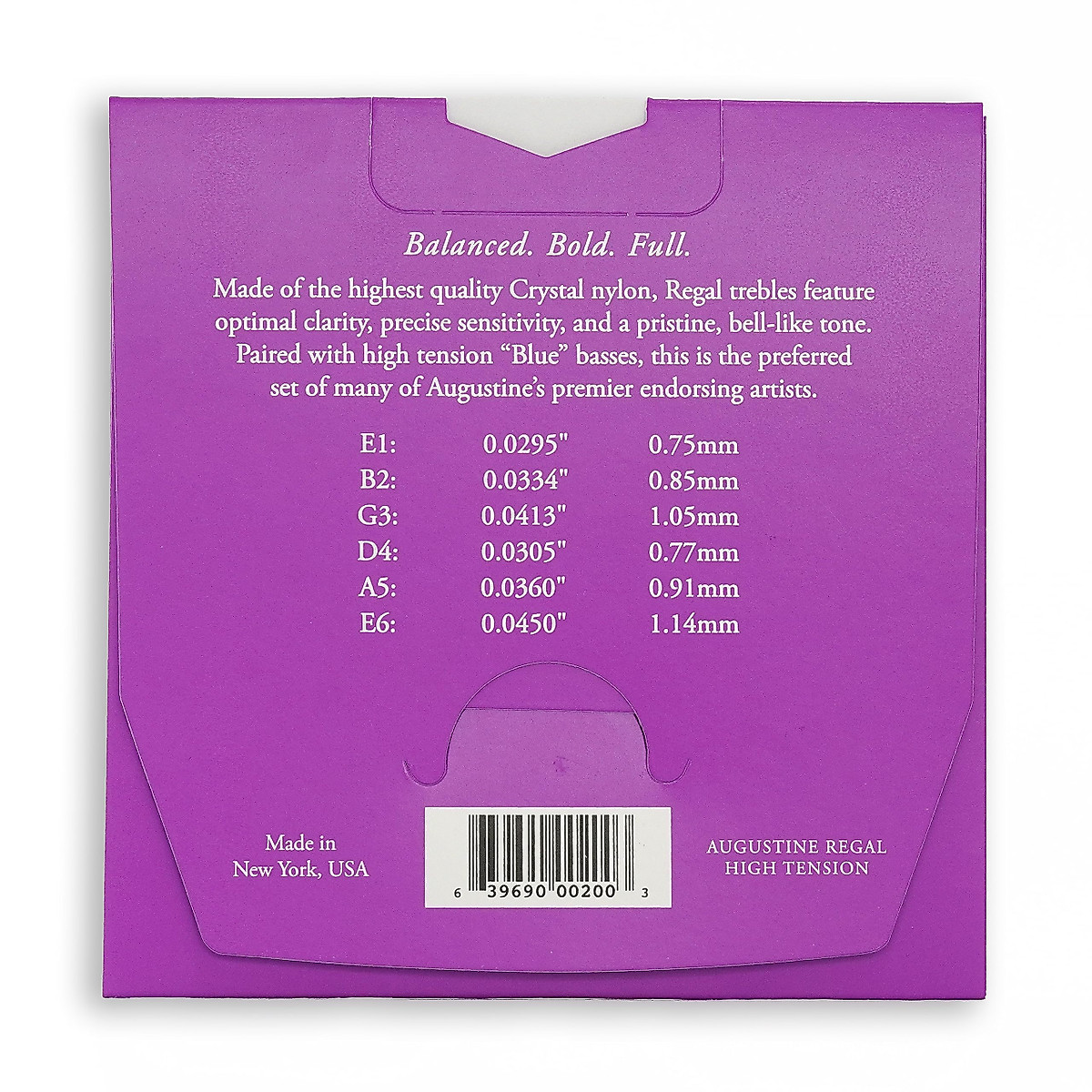 Augustine Regal High Tension Crystal Nylon Guitar Strings - 1 Set