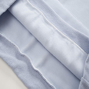 KEEVICI Women Kawaii Cartoon Cute Cat Graphic Casual Cotton Pullover Hoodies Sweatshirt Blue