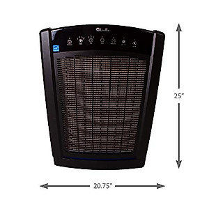 LivePure Bali Series Multi-Room Whole House Large Console Air Purifier, True HEPA Filter Captures Allergens, Smoke, Mold, Pollen, Dust Mites, Slate Black