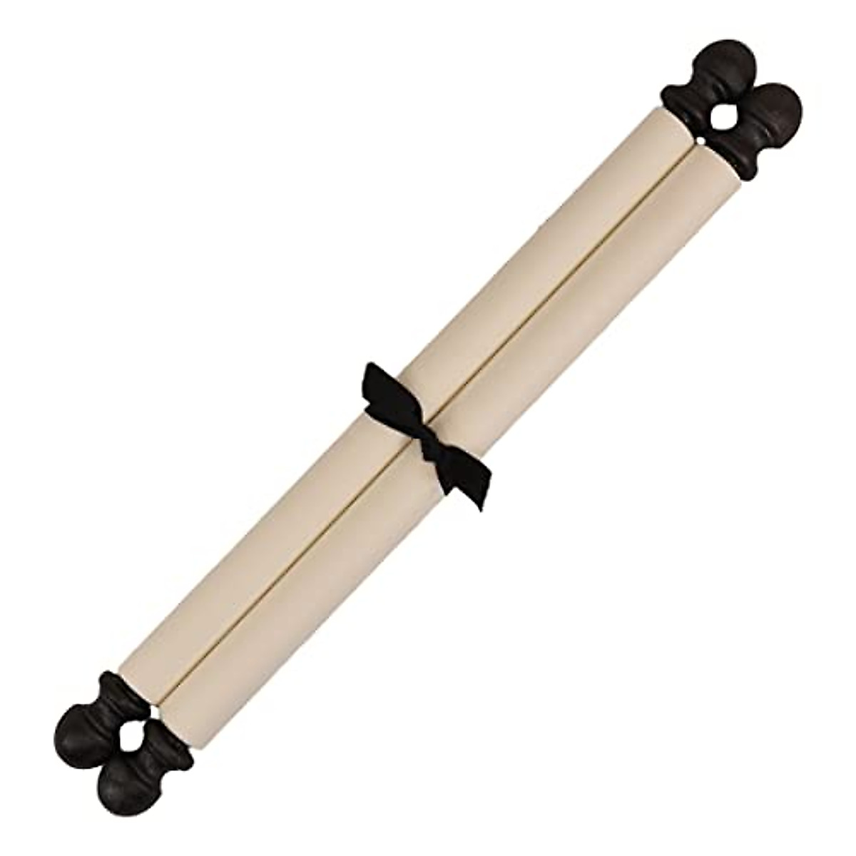 Blank Scroll 9x72" with wooden spindles-Oak, Black Walnut, Gold, Silver, Black