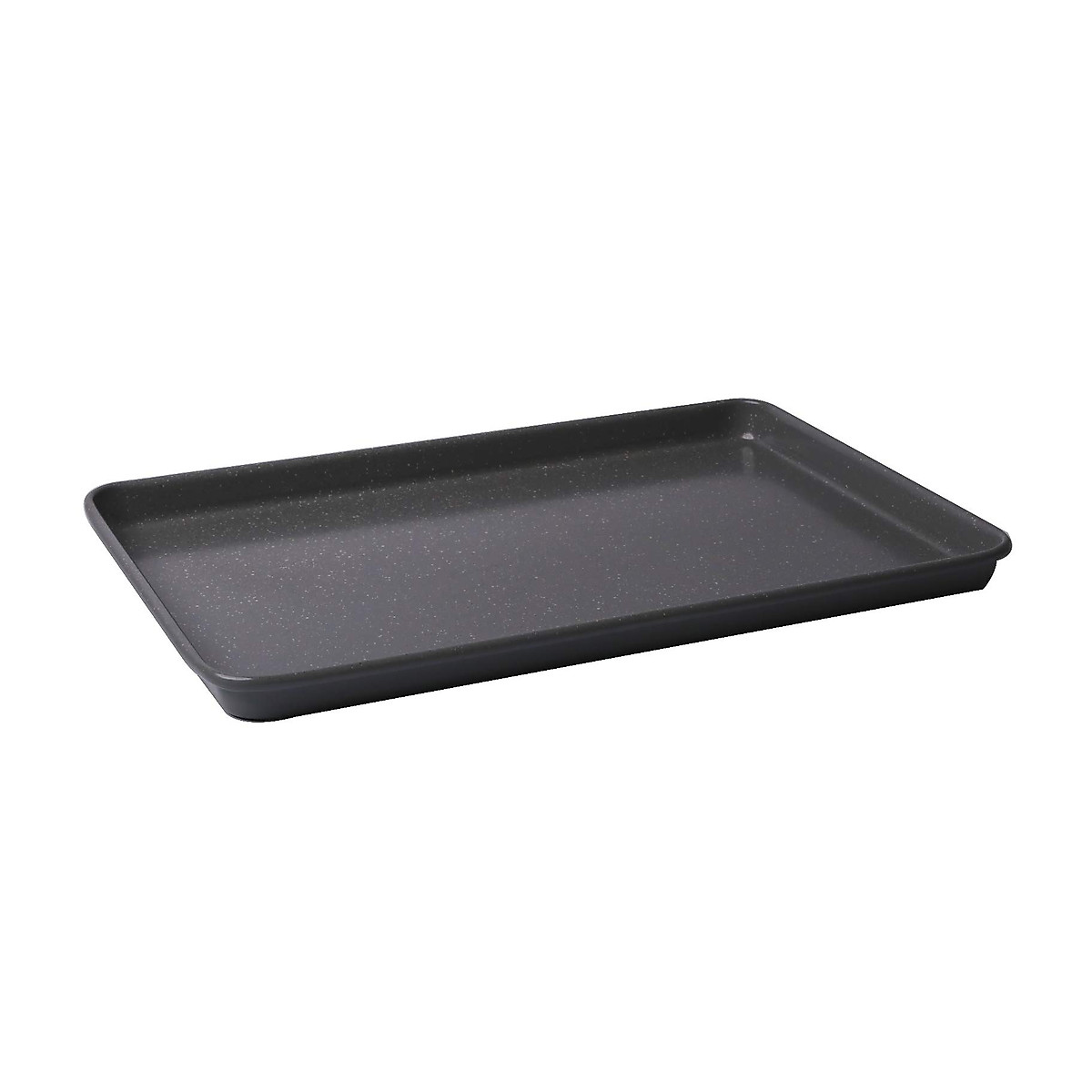 CasaWare 3pc Ultimate Commercial Weight 15 x 10 x 1-inch Cookie Sheet/Cooling Grid/Silicone Mat Bakeware Set (Silver Granite)