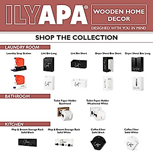 Ilyapa Magnetic Dryer Sheet Holder, Dryer Sheet Dispenser, Black Dryer Sheets Container, Wall Mounted Farmhouse Style Laundry Sheet Holder, Laundry Sheets Organizer for Laundry Room Storage Decor